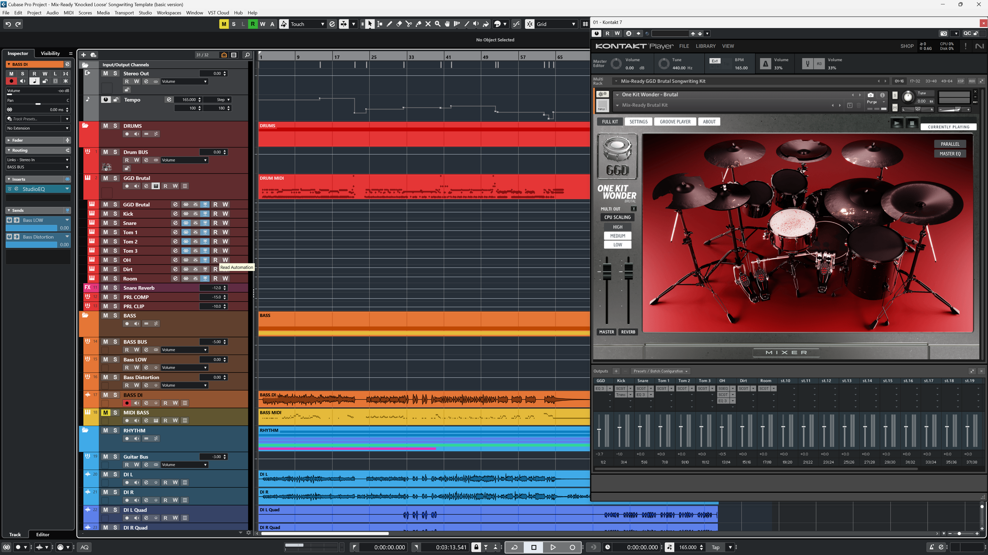 Songwriting DAW Template "Knocked Loose" | Mix-Ready